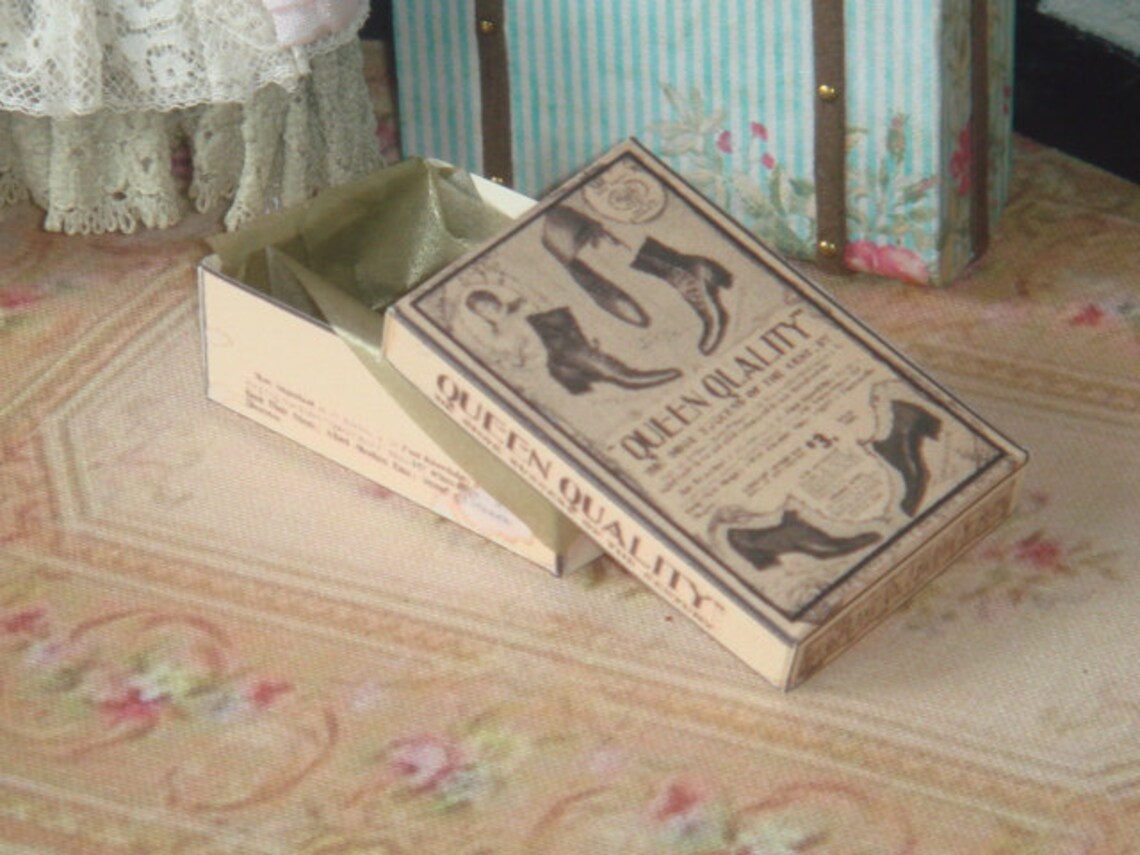 Antique Ladies Boots Box for Dollhouses. 1:12 Antique Storage - Etsy