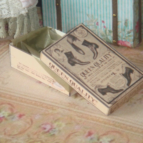 Antique Ladies Boots Box for Dollhouses. 1:12 Antique Storage - Etsy