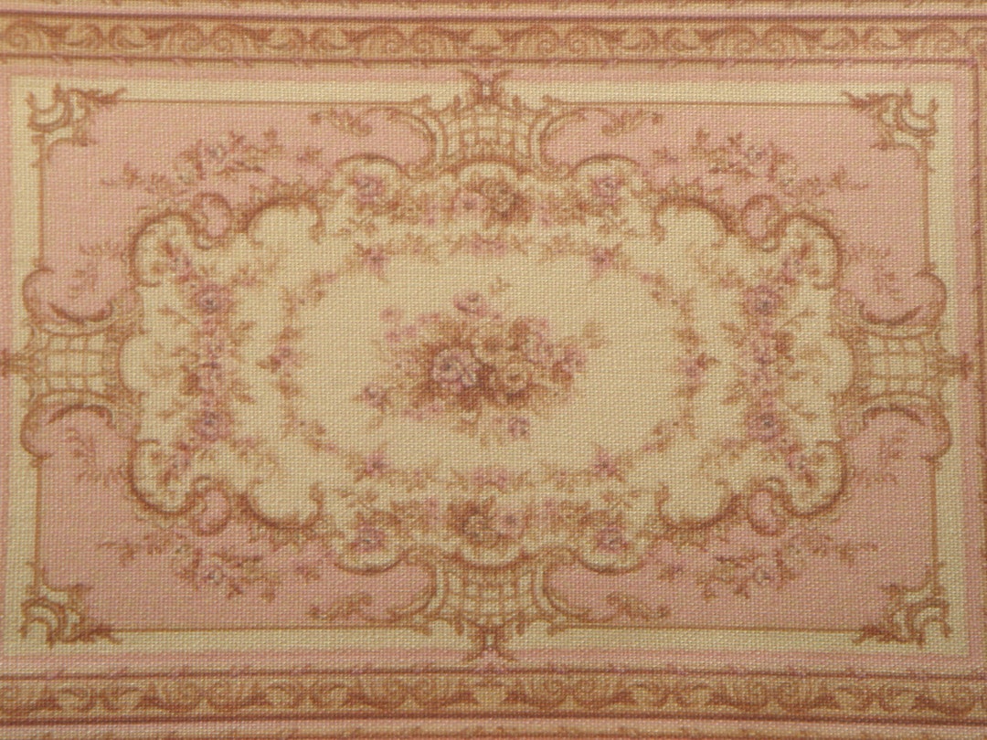 Newdollhouse Miniature Rug. 1:12 Dollhouse Soft Pink Rugs and ...