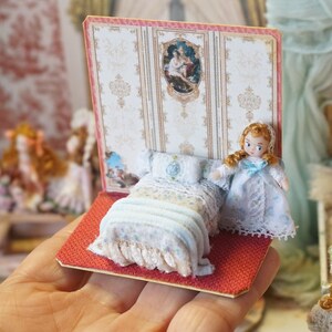 NEW**1/48 Dollhouse Romantic Canopy Bed . 1:12 Dollhouse Miniature ...