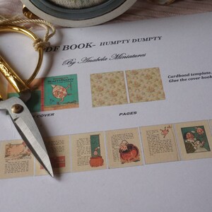 PDF- Humpty Dumpty Book- 1:12 Digital Dollhouse Miniature Books, Boxes ...