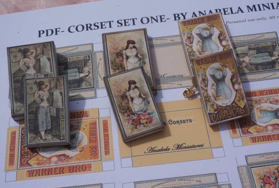 Pdf***downloable Corset Box Collection 1 Set of Boxes. Miniature ...