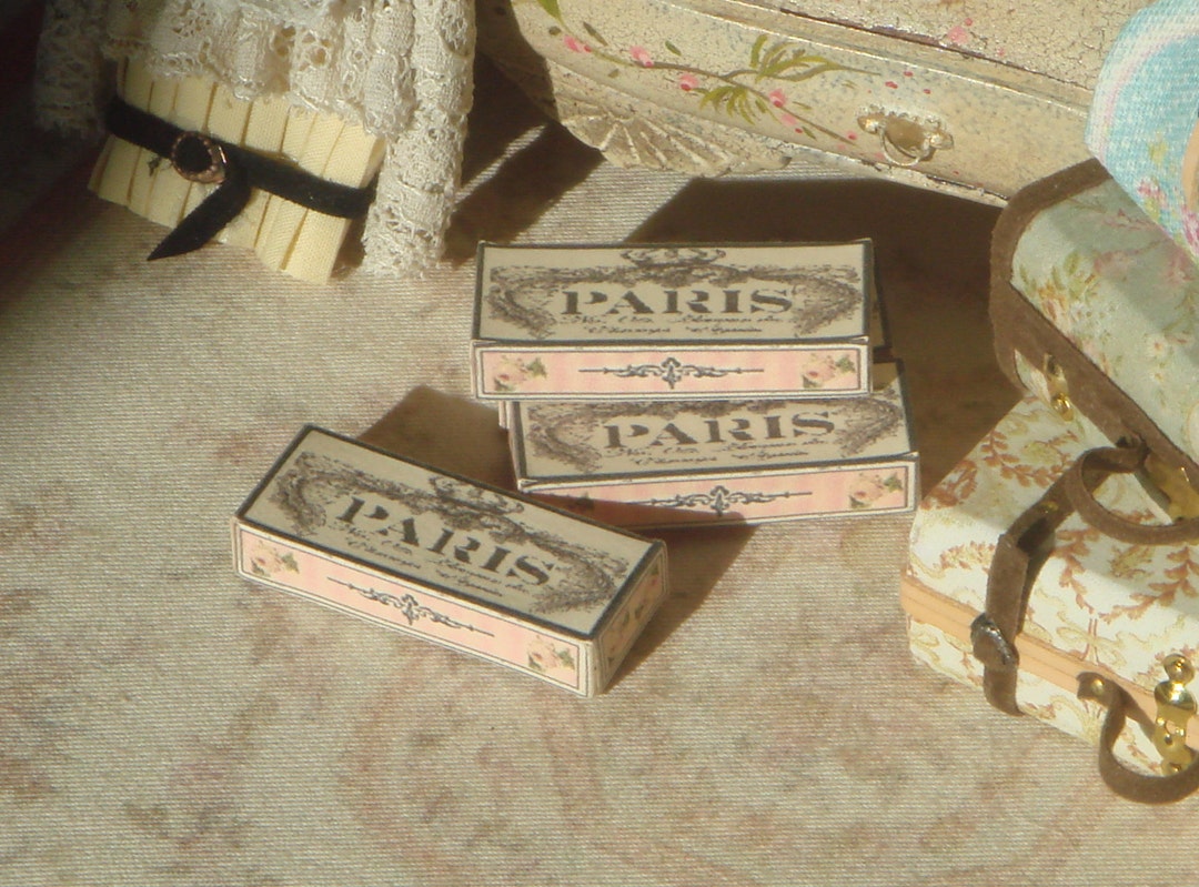 Dollhouse Antique Paris Box for Dollhouses. 1:12 Antique Storage ...