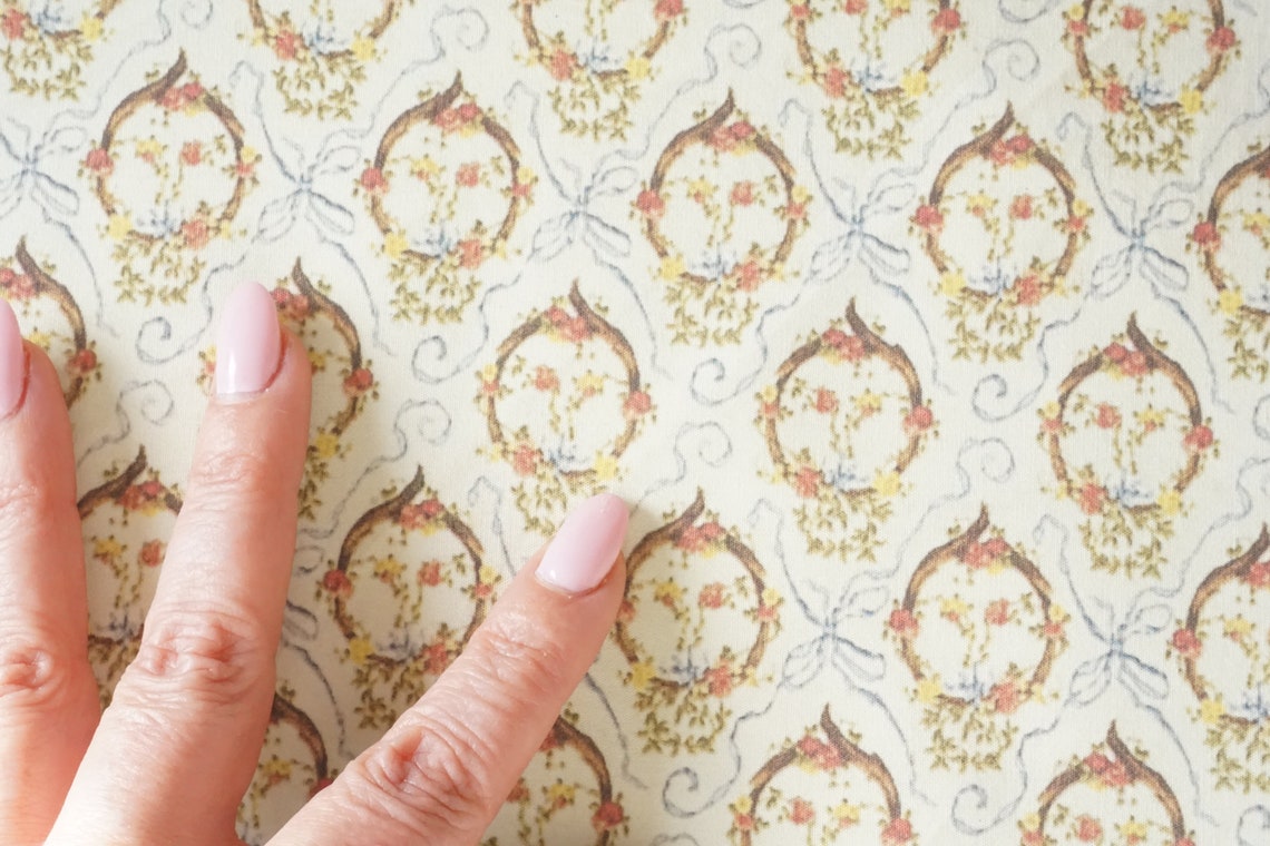 New**dollhouse Upholstered Fabric Cotton 1:12 Scale Fabric Printable ...
