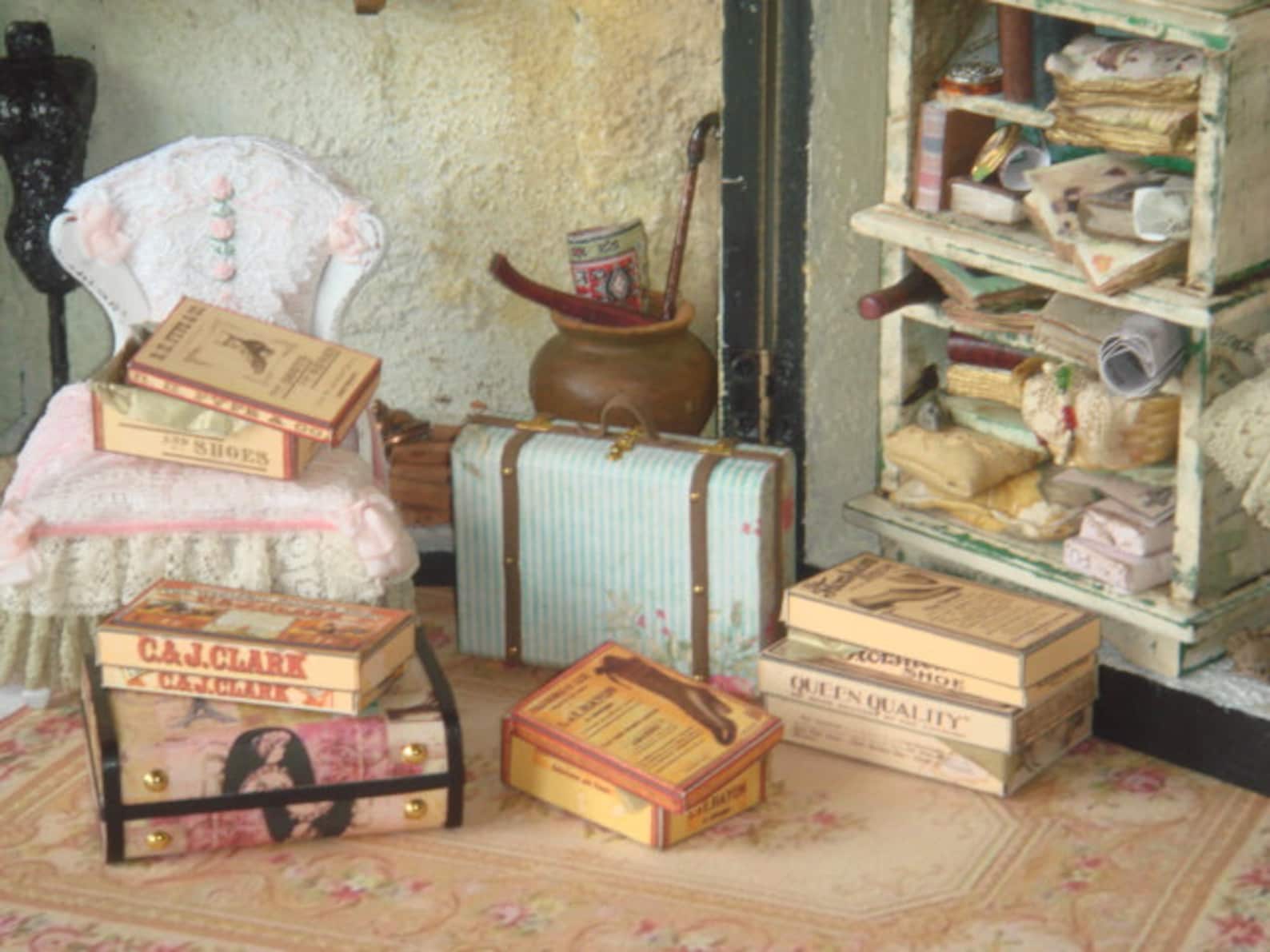 Antique Ladies Boots Box for Dollhouses. 1:12 Antique Storage - Etsy