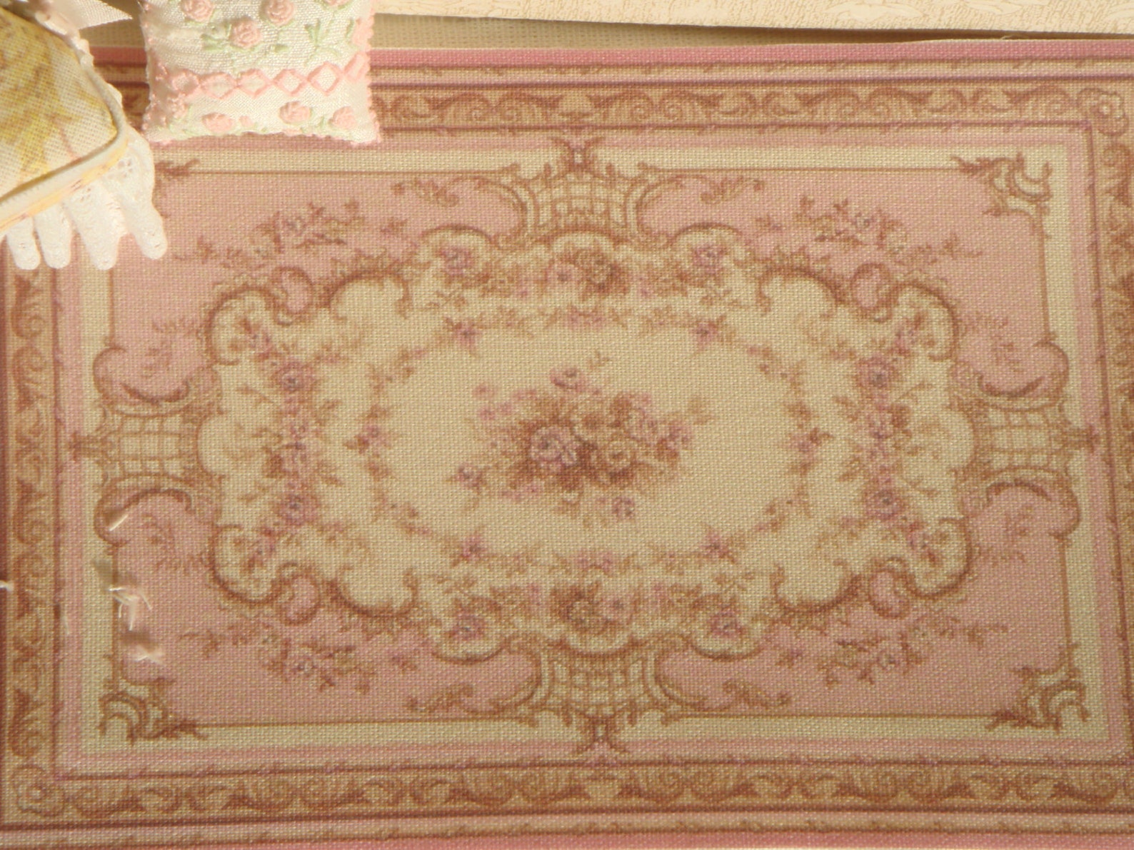 Newdollhouse Miniature Rug. 1:12 Dollhouse Soft Pink Rugs - Etsy
