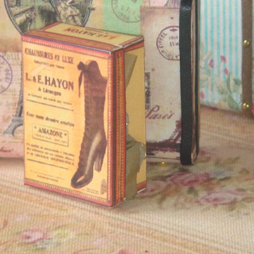 Antique Ladies Boots Box for Dollhouses. 1:12 Antique Storage - Etsy