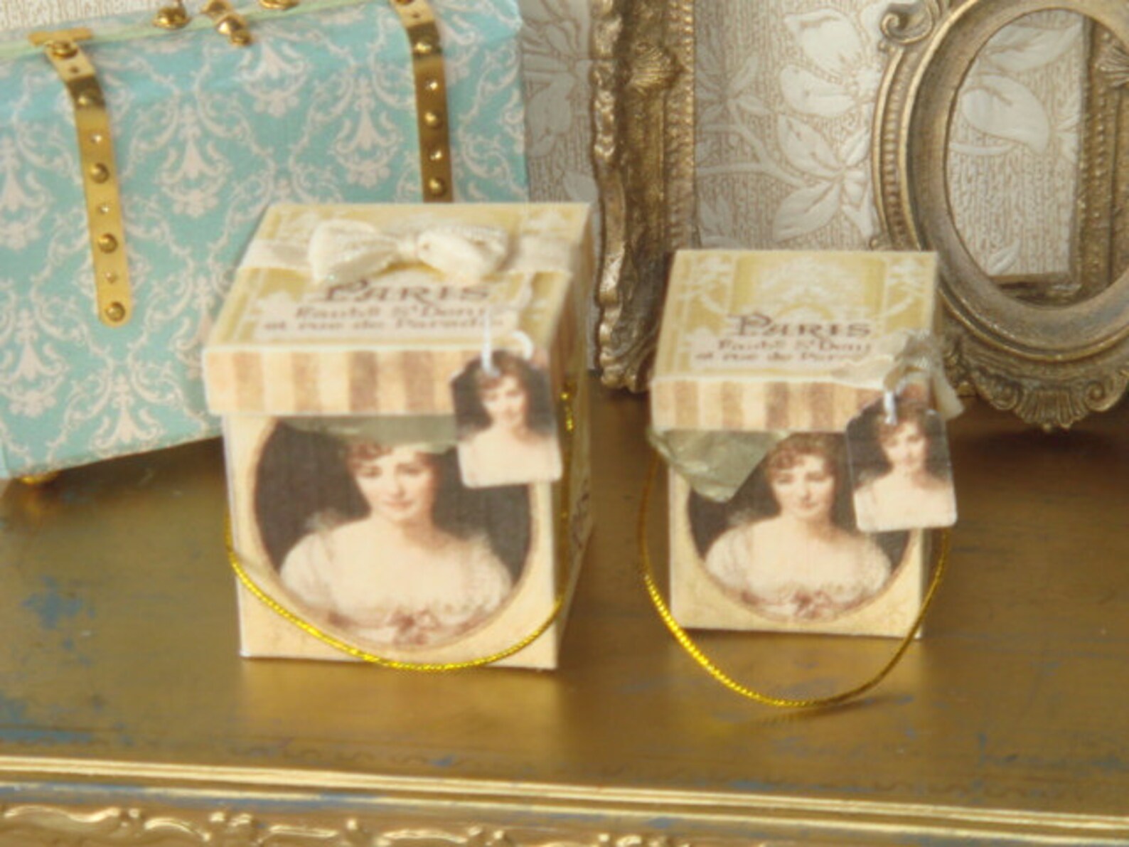 Two French Style Dollhouse Ladies Hatboxes. 1:12 Dollhouse - Etsy