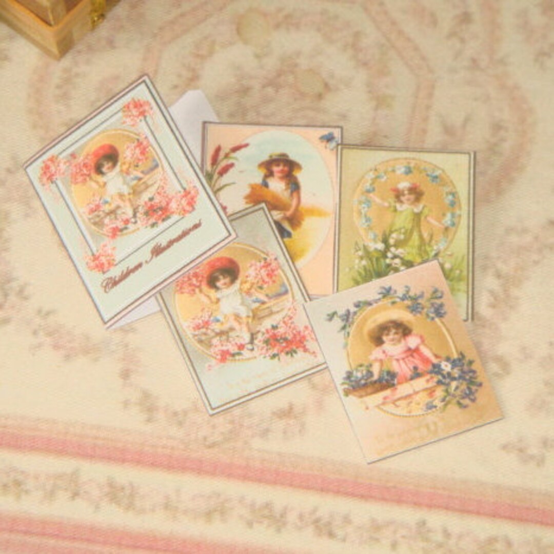 Dollhouse Vintage Children Folder With Illustrations. 1:12 Miniature ...
