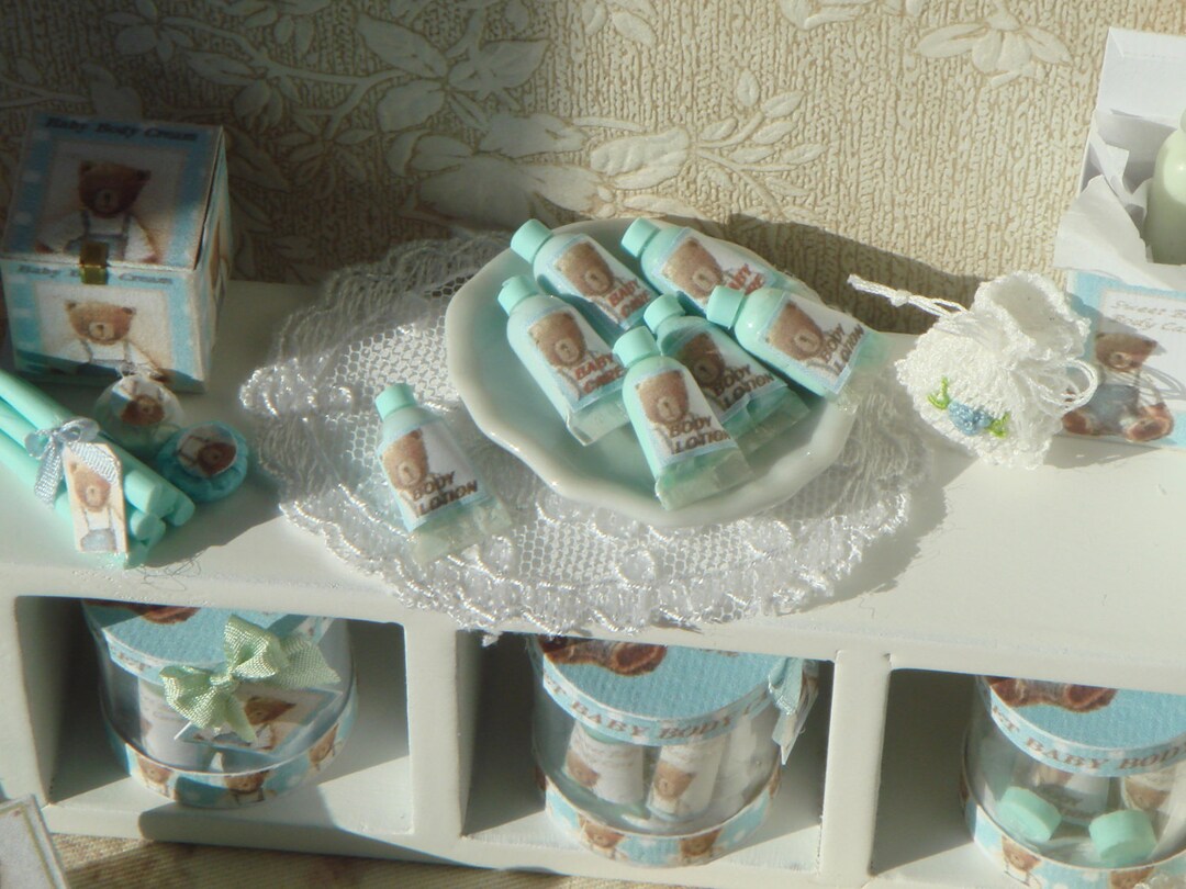 Dollhouse Baby Lotion Cream . 1:12 Miniature Bath Complements for ...