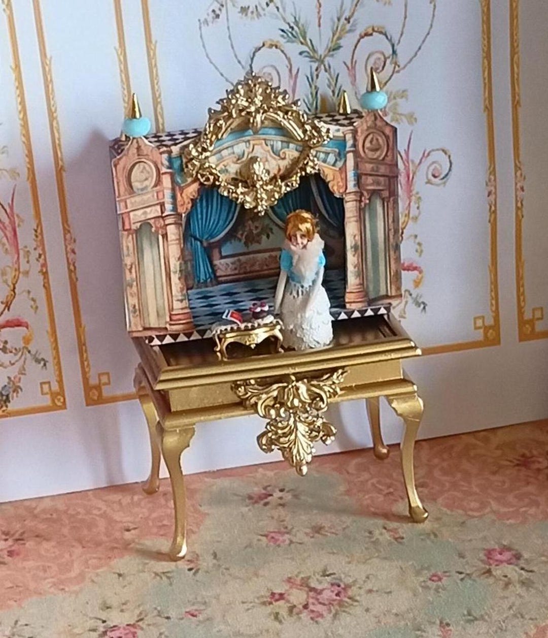 Ooak***dollhouse Mini Clay Ballerina Doll in a Theatre Scene. 1:12 ...