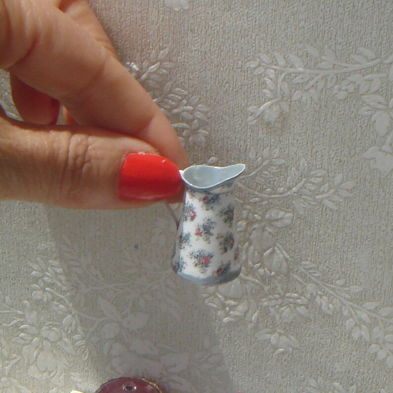 Dollhouse Miniature Shabby Flower Pitcher . 1:12 Miniature - Etsy