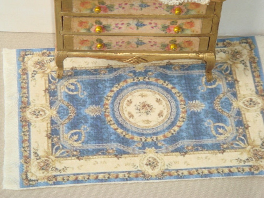 Dollhouse Victorian Rug. 1:12 Dollhouse Miniature Rugs With Dense ...