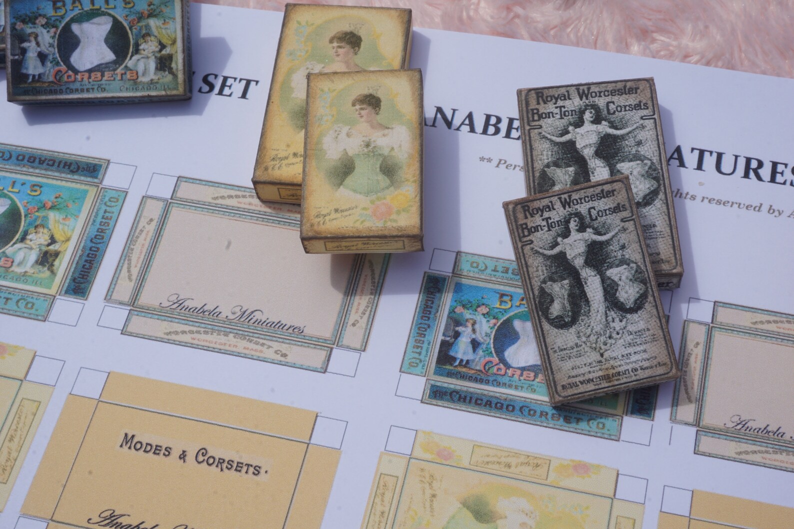 PDFDownloable corset box collection 3 set of boxes. | Etsy