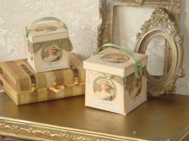 Two French Style Dollhouse Ladies Hatboxes. 1:12 Dollhouse | Etsy