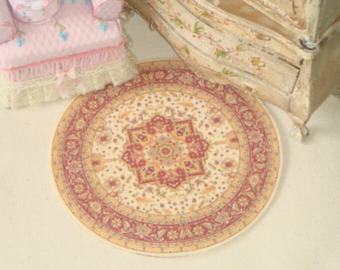 Dollhouse Round Classic Rug. 1:12 Dollhouse Miniature Rugs. - Etsy