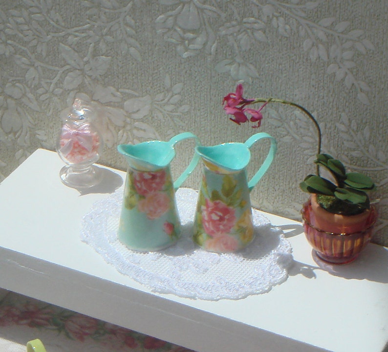 Dollhouse Miniature Shabby Pitcher . 1:12 Miniature Bath - Etsy
