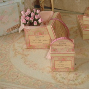 Two French Style Dollhouse Ladies Hatboxes. 1:12 Dollhouse Miniature Ladies Complements. - Etsy