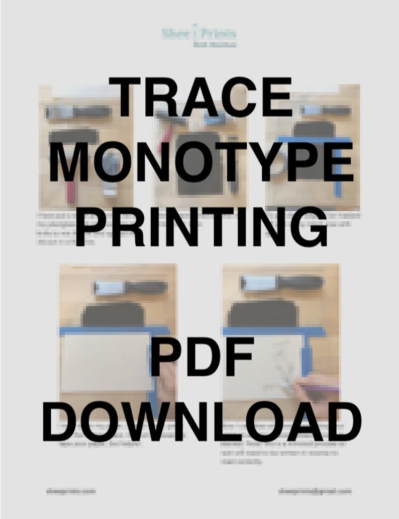 Trace Monotype Printing PDF - Digital Download - Etsy