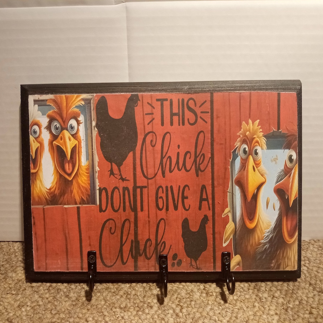 Chicken Key Holder Wood 20cms X 14cms X 2cms - Etsy