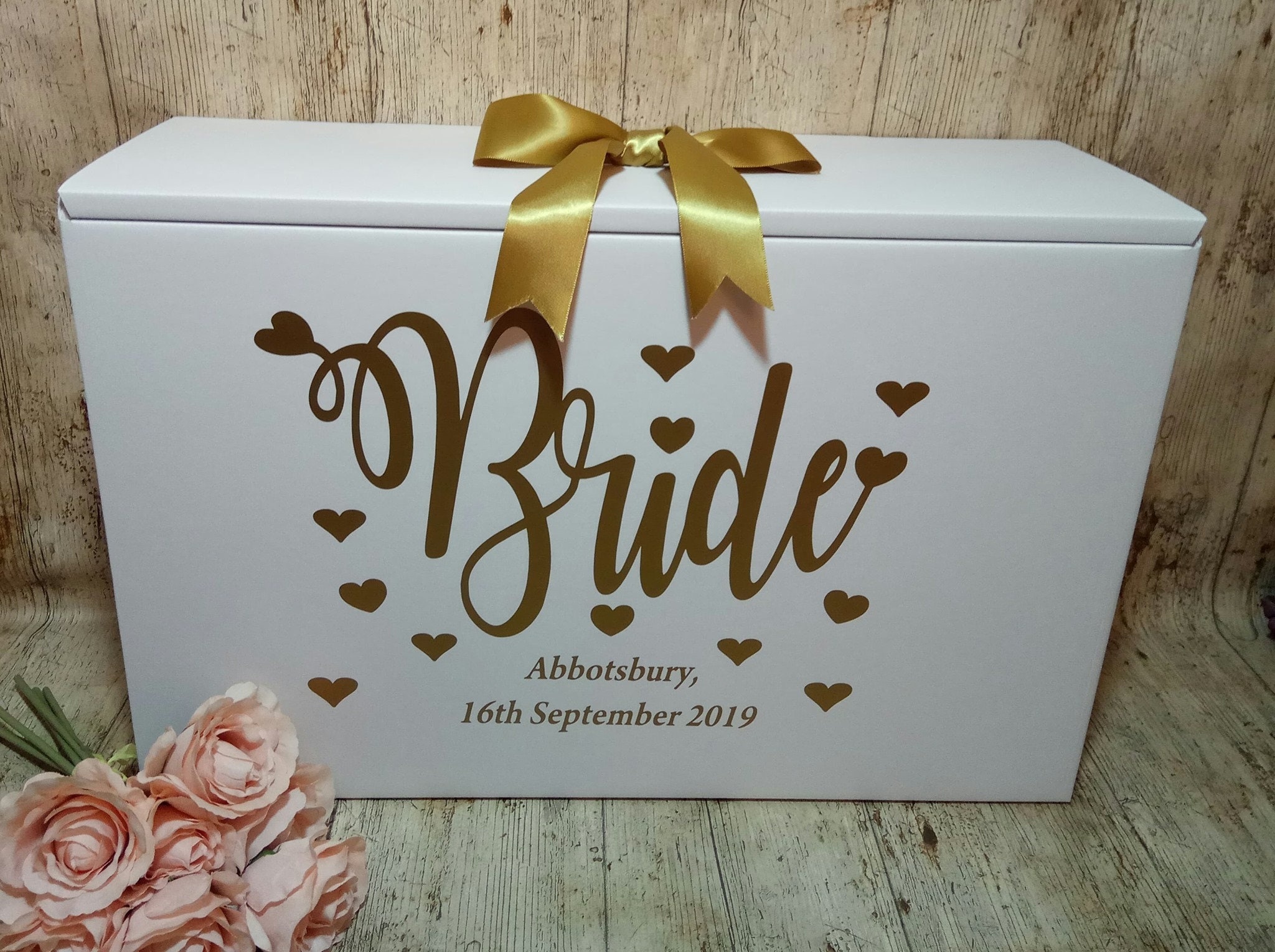 Wedding Dress Box Bridal Box Personalised Bride Hand Luggage Etsy Uk