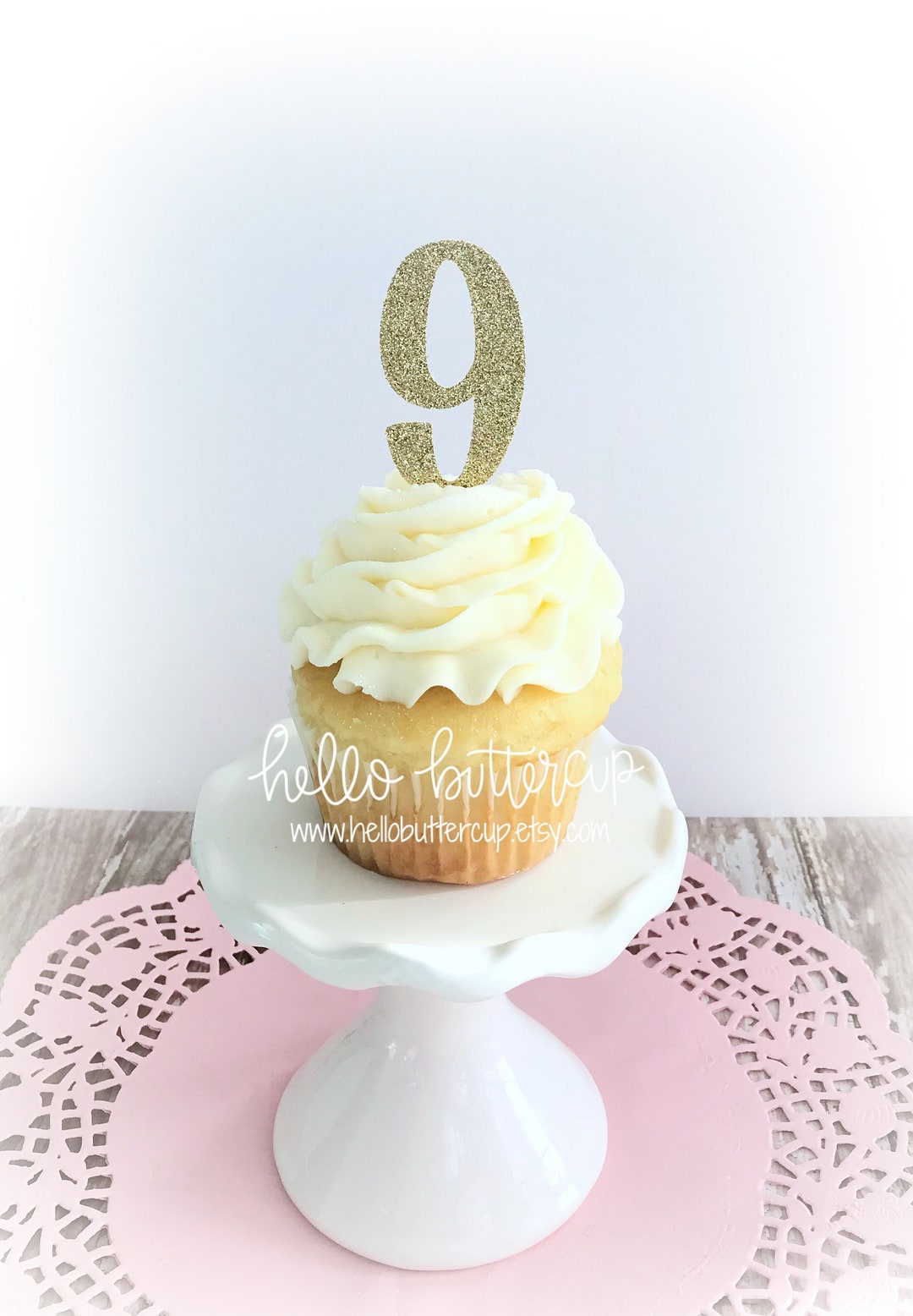 9 Cupcake Toppers, Cake Smash, Cupcake Pick, Nine Cake Topper, Birthday ...