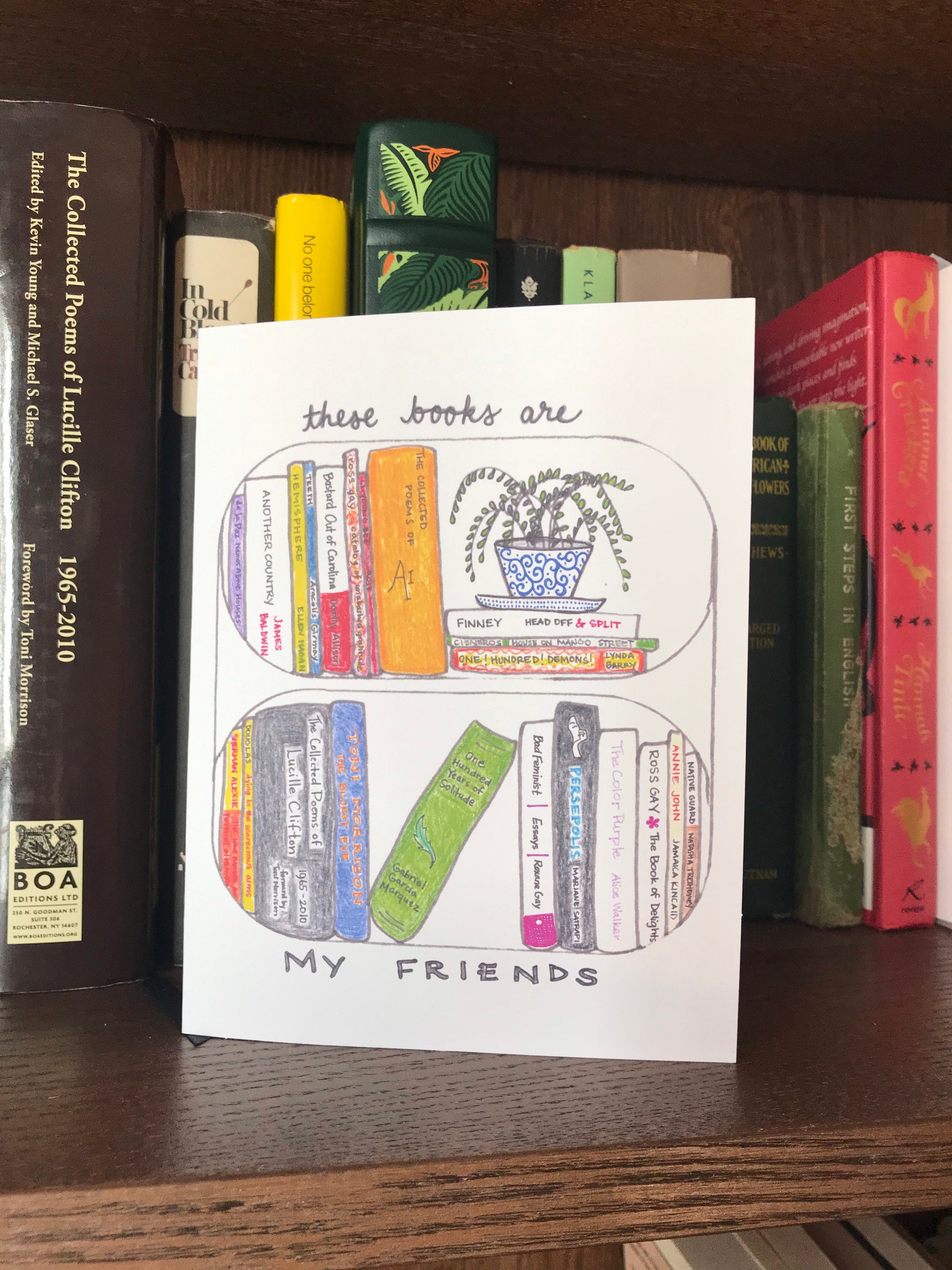 These Books Are My Friends Print Broadside | Etsy