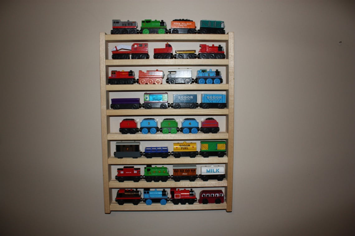 Train Rack Tall Thomas the Tank Wooden Train Display and - Etsy