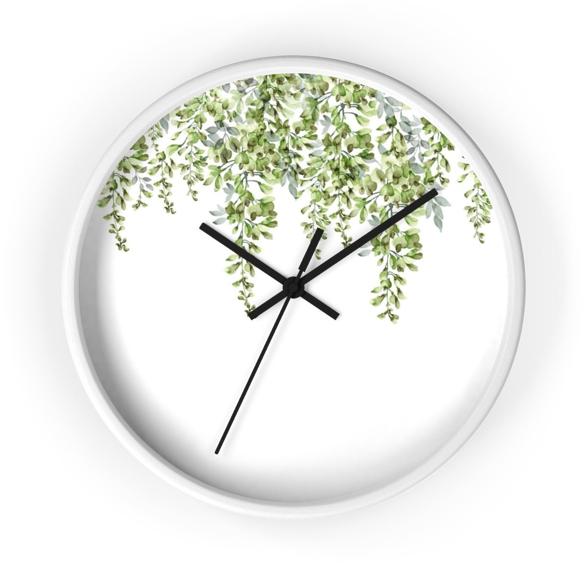 Nature Wall Clock Farmhouse Clock Minimalist Decor Leaves | Etsy