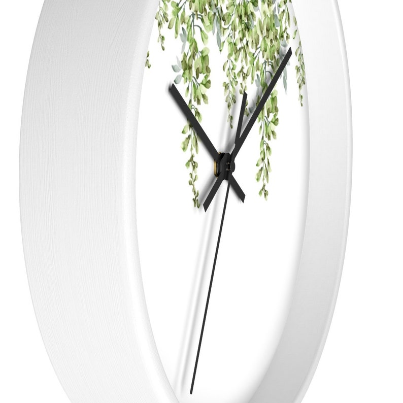 Nature Wall Clock Farmhouse Clock Minimalist Decor Leaves - Etsy
