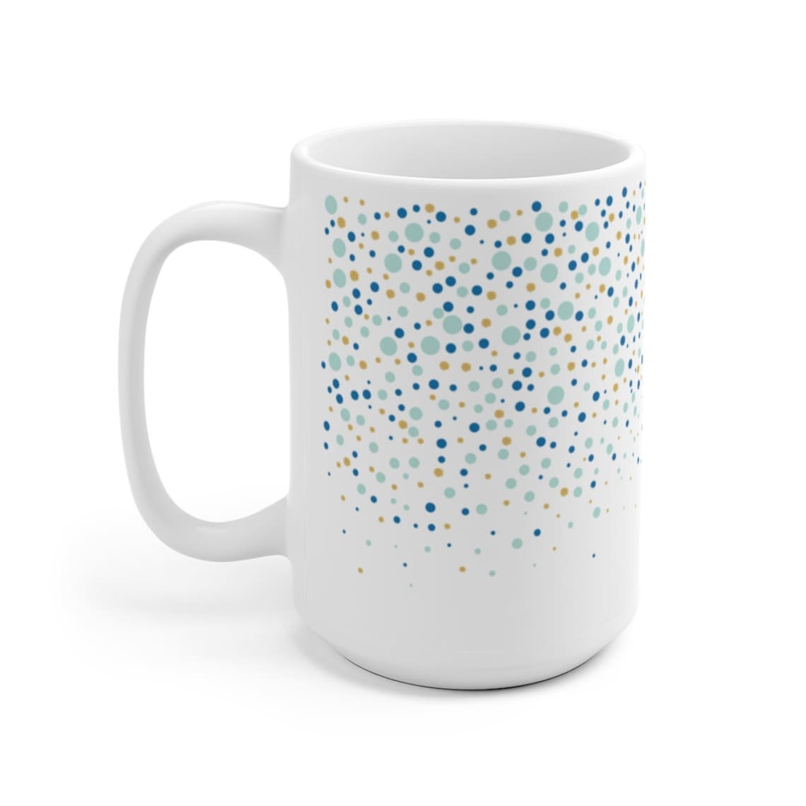 Polka Dot Mug Large Coffee Mug Minimalist Ceramic Mug Blue | Etsy