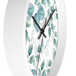 Light Blue Wall Clock Nature Clock Kitchen Wall Clock Round - Etsy