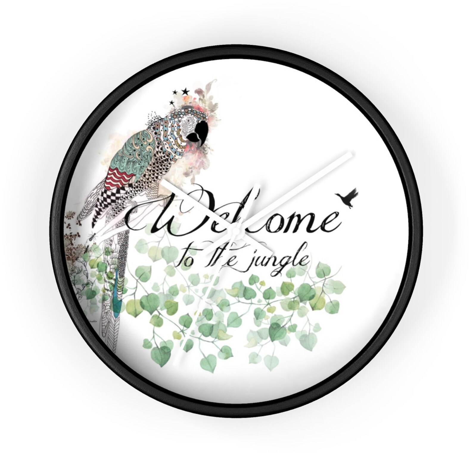 Parrot Wall Clock Colorful Wall Clock Kids Room Clock Funny - Etsy