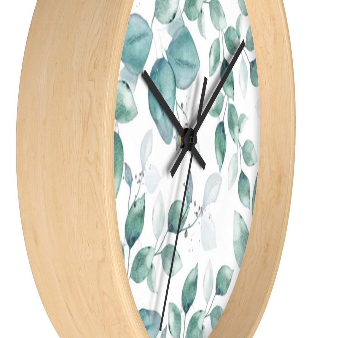 Light Blue Wall Clock Nature Clock Kitchen Wall Clock Round | Etsy