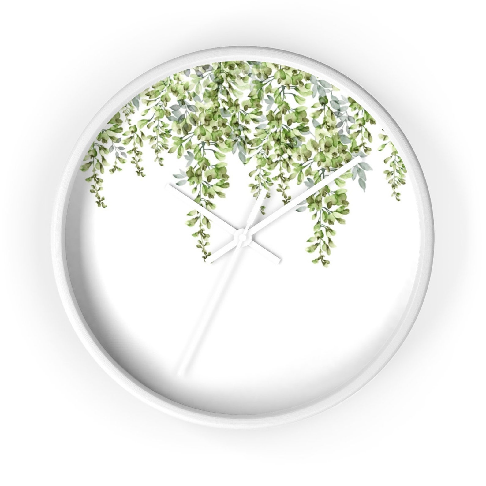 Nature Wall Clock Farmhouse Clock Minimalist Decor Leaves - Etsy