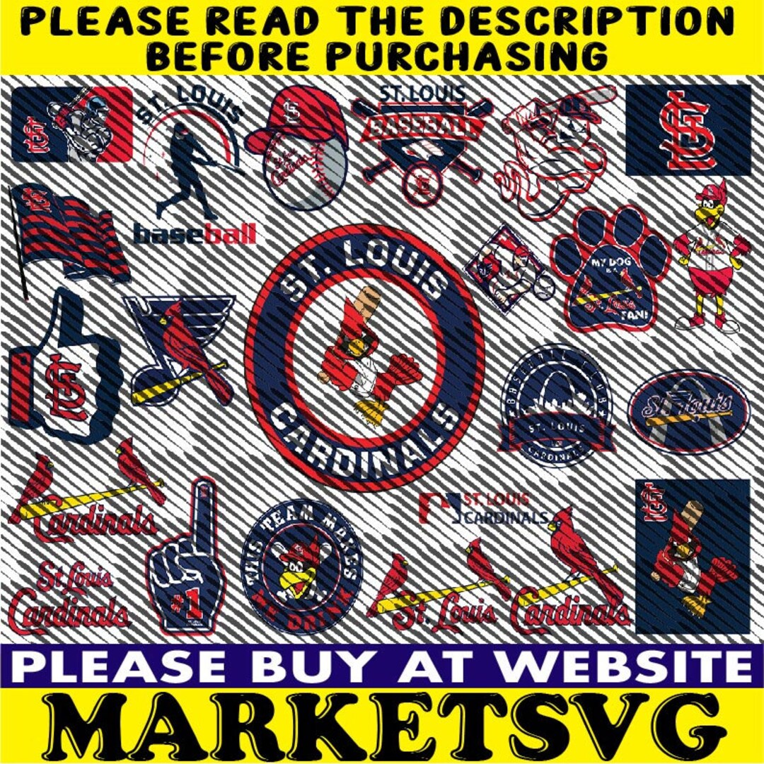 Bundle 23 Files St-louis Cardinals Baseball Team Svg St-louis - Etsy