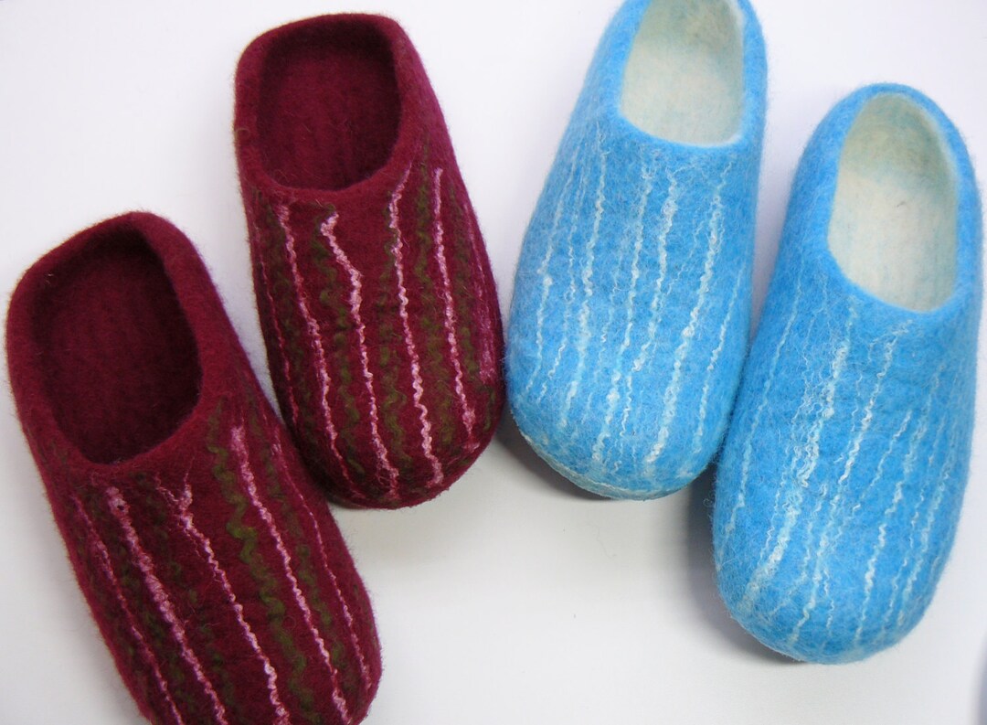 Felted Slippers. Ecological Wool Slippers. Hand-made Home - Etsy