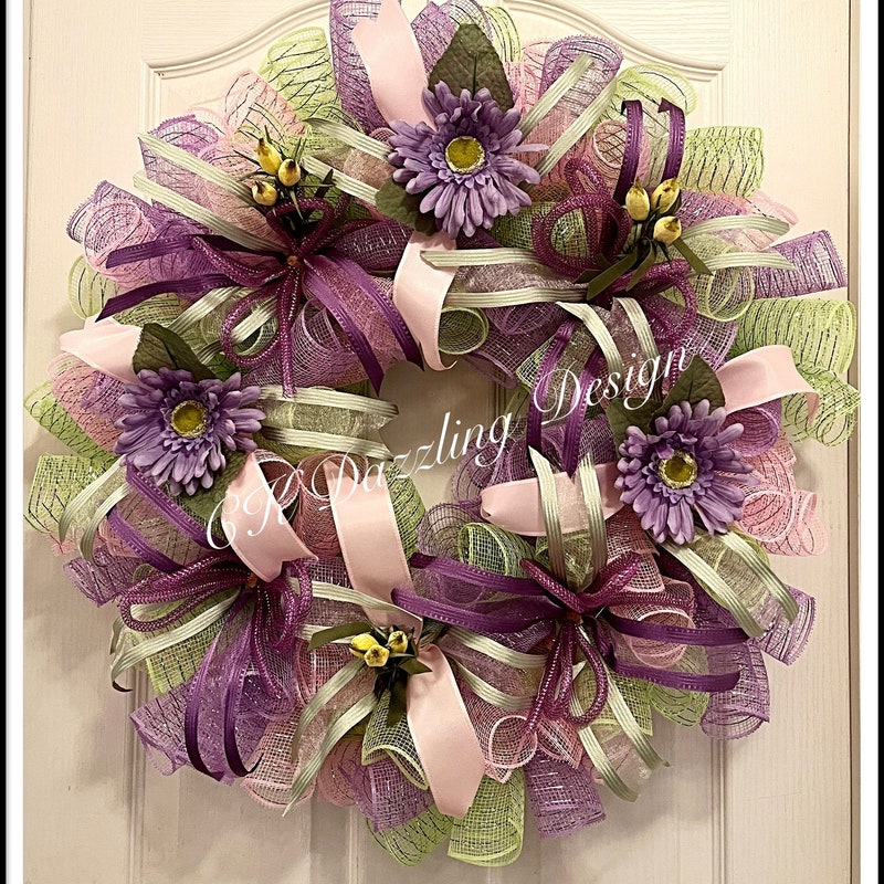 Purple Spring Wreath - Etsy