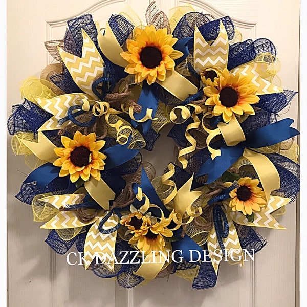 Summer Burlap Wreath - Etsy