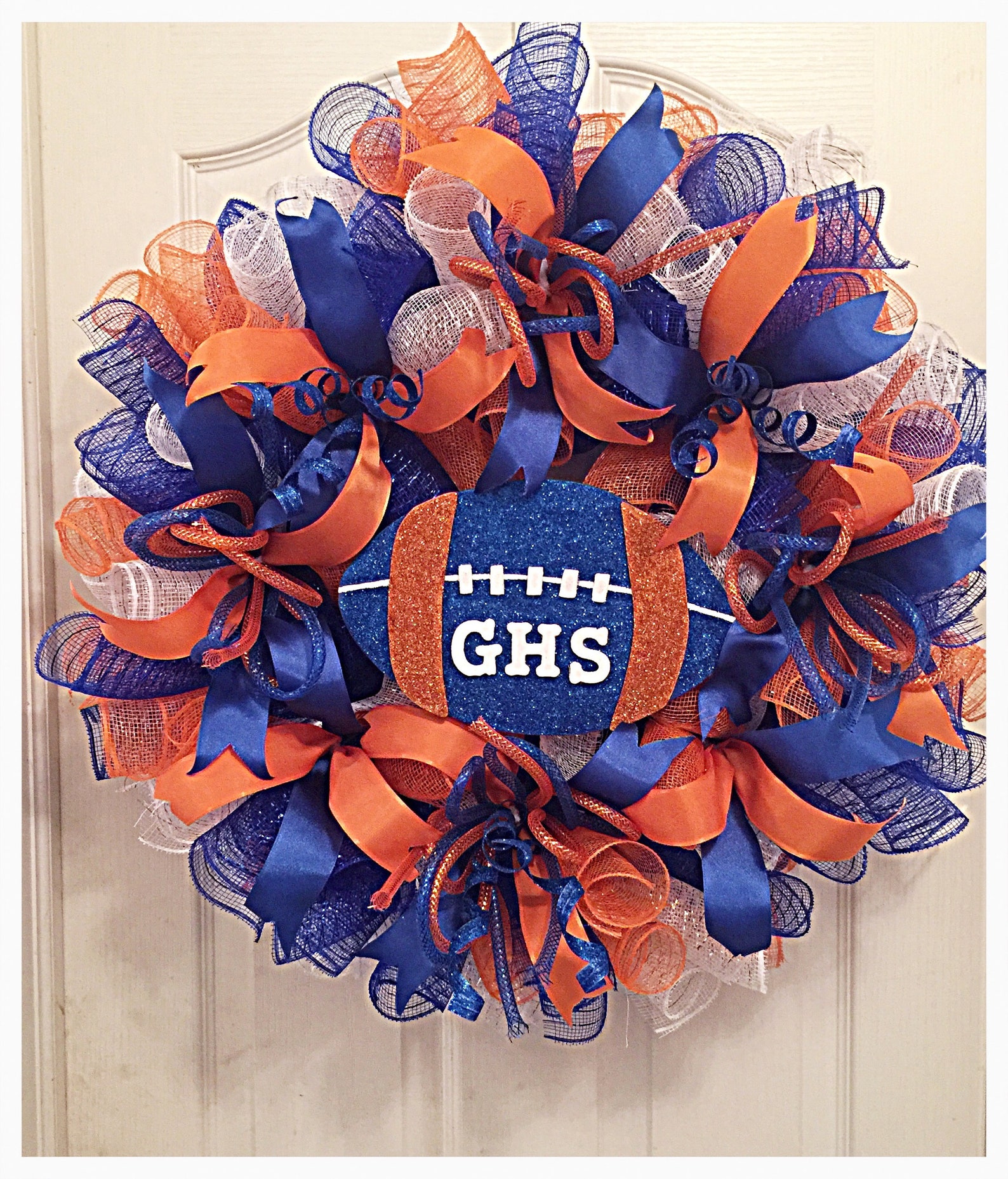 Custom Football or Sports Teams Deco Mesh Wreath/sports - Etsy