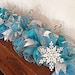 36" Frozen Snowflake Deco Mesh Arrangement/frozen Arrangement/snowflake ...