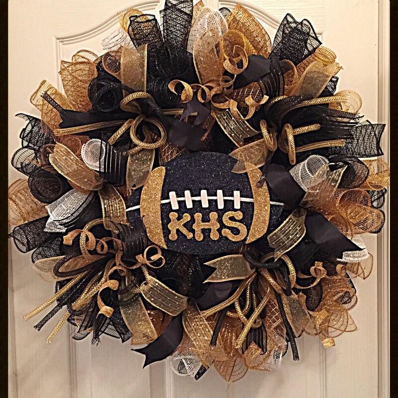 Mesh Football Wreath - Etsy