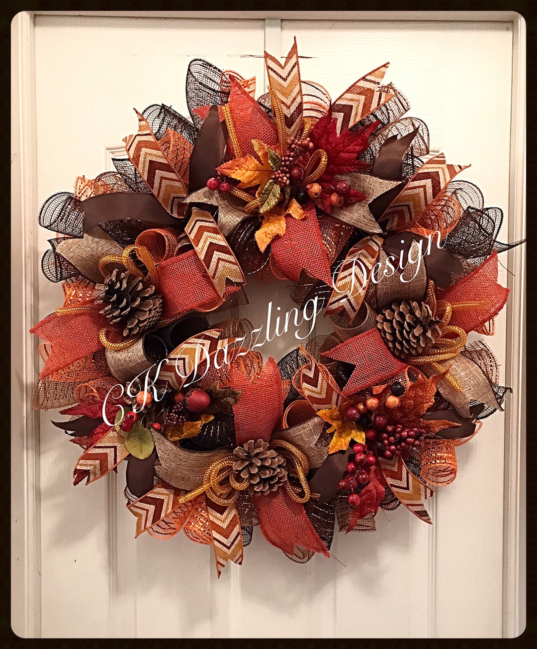 Fall Deco Mesh Wreath/autumn Deco Mesh Wreath/thanksgiving Deco Mesh ...