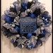Custom Graduation Wreath/deco Mesh Graduation Wreath/blue Graduation ...