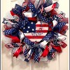 Patriotic Americana Star Deco Mesh Wreath/4th of July Wreath/labor Day ...