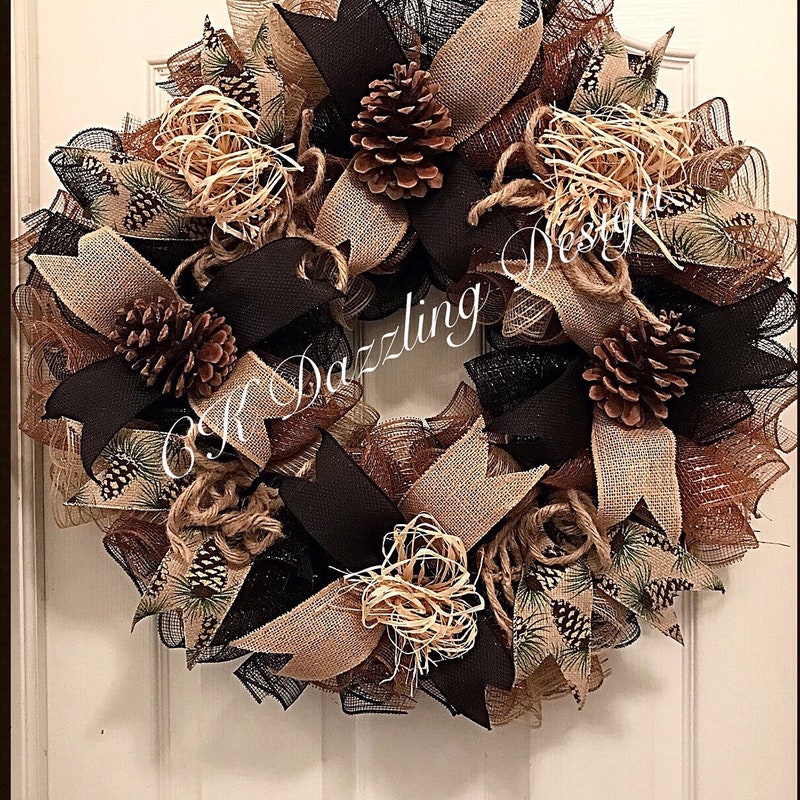 Black and Tan Wall Wreath - Etsy