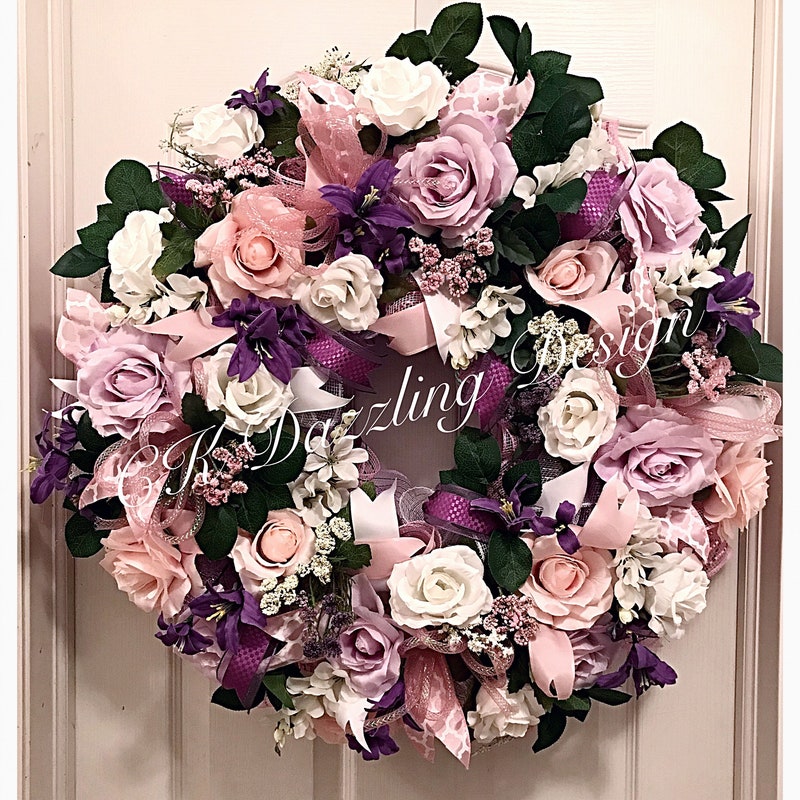 Pink Wreath - Etsy