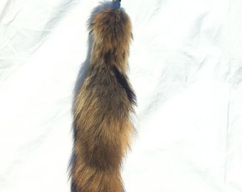 Real Fur Coyote Tail 1618 Totem Key Chain Key Ring Furry Animal ...