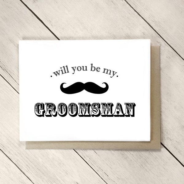 Mustache Card - Etsy