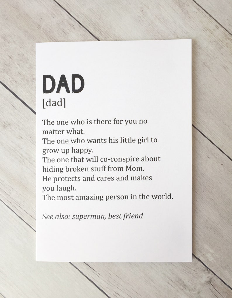Dad Birthday Card Father's Day Card to My Dad Card - Etsy